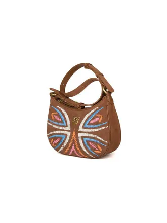 Pinko Womens Shoulder Bag Brown Sheep Leather Shoulder-bags