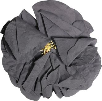 Dolce & Gabbana unisex, Accessoires, Gris, Taille: ONE Size Broche Florale en Popeline