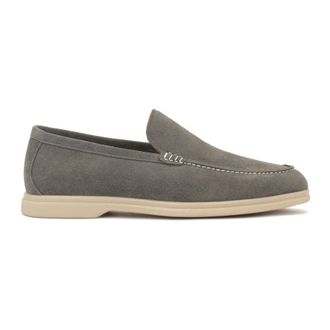 Kazar Graue Wildleder-Halbschuhe mit N&auml;hten - - Shoes - Herren - Grau - 44 EU