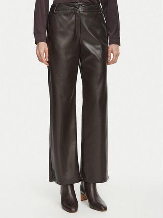 Marella Hose aus Kunstleder Emme by Marella Argento 2625786032 Dunkelbraun Regular Fit