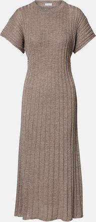 Brunello Cucinelli Robe midi lam&eacute;e