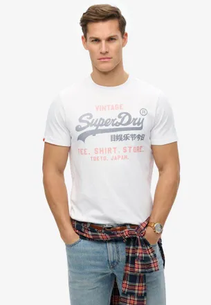 Superdry Rundhalsshirt VL HERITAGE RELAXED TEE Relaxed Fit, aus Baumwolle und Single Jersey, Kurzarm, pflegeleicht