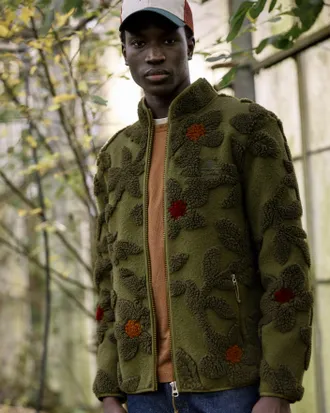 Faguo Veste polaire olive et kaki