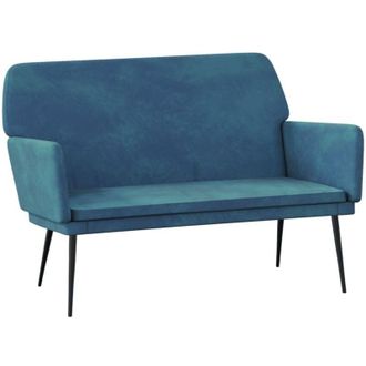 vidaXL Sitzbank Blau 108x79x79 cm Samt vidaXL