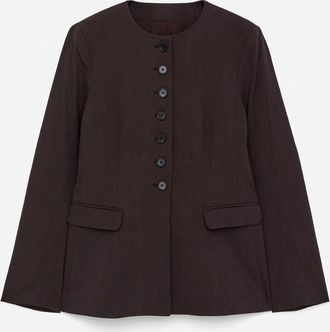 Arket Blazer Aus Leinenmischung -Braun