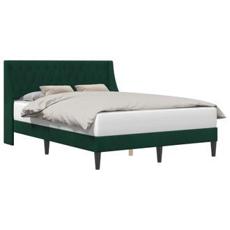 vidaXL Struttura Del Letto Verde Scuro 140 X 200 Cm Velluto Vidaxl