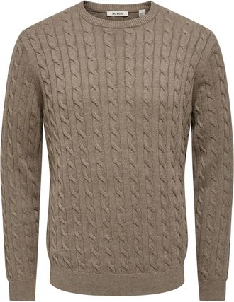 Only & Sons Onsloui Reg 12 Cabel Crew Knit Noos