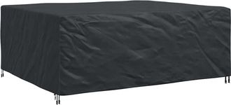 vidaXL Gartenm&ouml;belabdeckung Schwarz 250 x 210 x 90 cm 600D vidaXL
