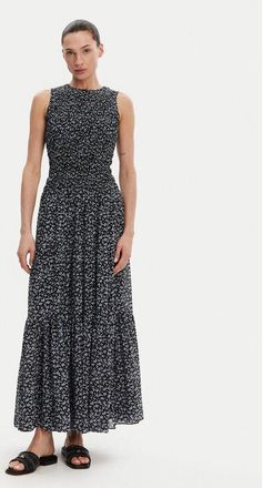 Michael Kors Sommerkleid MS582VFH81 Blau Regular Fit