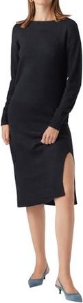 Vero Moda Vmlefile Ls Boatneck Calf Dress Noos Femme Robe, Schwarz, XS