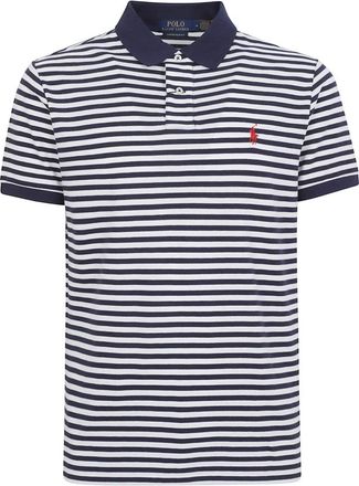 Ralph Lauren Homme, Tops, Bleu, Taille: S Polo Piqu&eacute; Ray&eacute;