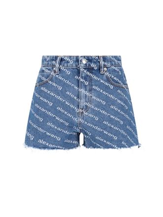 Alexander Wang All-Over Logo Shorts