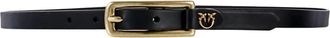 Pinko Pinko, unisex, Accessoires, Noir, Taille: S Ceinture en cuir avec logo