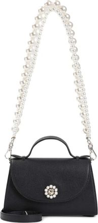 Simone Rocha sac à bandoulière à ornements de perles - Noir