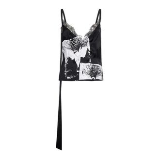 John Richmond Top mit Grafikdruck - - Tops - Damen - Schwarzk - XS