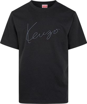 Kenzo Homme, Tops, Noir, Taille: L T-shirt Classique Signature
