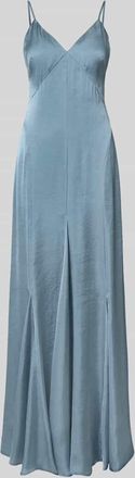 Jake*s Abendkleid aus Satin mit V-Ausschnitt