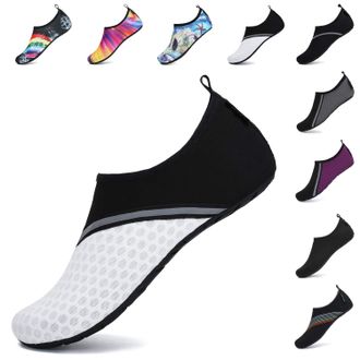 Saguaro Badeschuhe Damen Wasserschuhe Herren Atmungsaktiv Strandschuhe für Yoga Aquaschuhe Frauen Surfschuhe Männer Sommer Strand Garten Wassersport Surfen Be