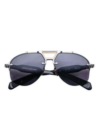 Jacques Marie Mage lunettes de soleil &agrave; monture pilote - Gris