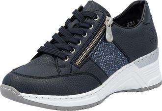 Rieker Damen N4322 Sneaker, blau 14, 36 EU