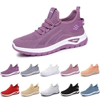 Generic Baskets confortables &agrave; enfiler pour femme avec mousse &agrave; m&eacute;moire de forme - Antid&eacute;rapantes - L&eacute;g&egrave;res et respirantes - En maille, violet, 40.5 EU