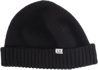 C.P. Company C.p. Company, Homme, Accessoires, Noir, Taille: ONE Size Beanie en laine mérinos feutrée
