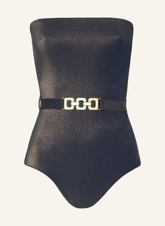 Zimmermann Bandeau-Badeanzug Aster Mit Glitzergarn schwarz