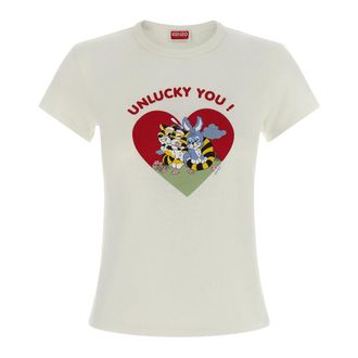 Kenzo Cartoon Classic T-shirt - - Tops - Damen - Wei&szlig; - L