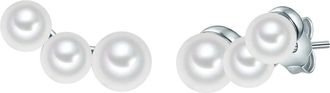 Valero Pearls Ohrringe - Sterling Silber Perlen-Ohrstecker S&uuml;&szlig;wasser-Zuchtp - Gr. unisize - in Silber - f&uuml;r Damen