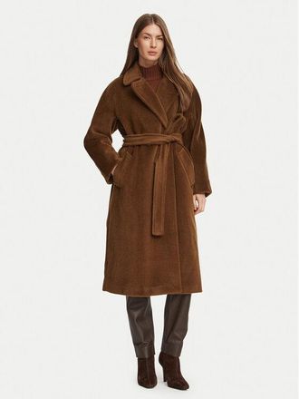 Marella Wollmantel 2623016082200 Dunkelbraun Regular Fit