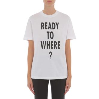 Moschino Ready To Where Tshirt - - Tops - Damen - Wei&szlig; - S