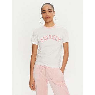 Juicy Couture T-Shirt College Gf JCSCT224414 Wei&szlig; Regular Fit