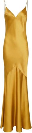 Elisabetta Franchi Femme, Robes, Jaune, Taille: 40 FR Red Carpet Satin Dress