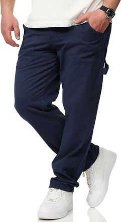 SOULSTAR Herren Jeans Straight-Fit Carpenter Jeanshose - Workwear Hose - Denim Pants f&uuml;r M&auml;nner DC_CHIGWELL-Navy-W32