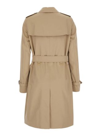 Burberry Womens Trench Coat Kensington Beige Cotton