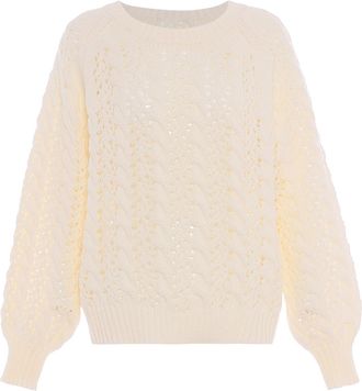 Faina Zur Seite fahren Damen Wollwei&szlig;