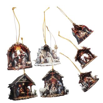Hemoton 7stücke Krippenanhänger Aus Acryl Für Weihnachtsdekoration Hängende Ornamente Für Weihnachtsbaum Und Kränze Weihnachtskrippenornament Für Festliche At