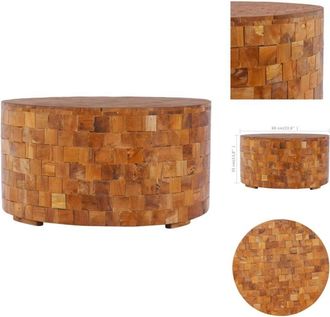 vidaXL Couchtisch 60x60x35 cm Teak Massivholz - Holzkouchtisch - Massivholzm&ouml;bel - Wohnzimmertisch - Esszimmertisch - Sideboard