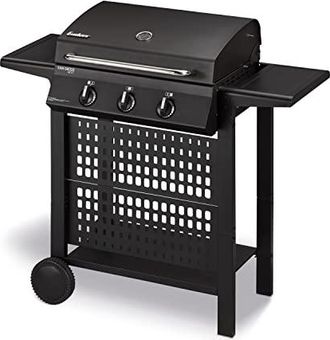 Enders Gasgrill SAN DIEGO NEXT 3, 3 Brenner aus Edelstahl, mit Grillthermometer, kleiner, Camping, Edelstahlrost, Balkon Gas Grill,stabile Seitenablagen 8016