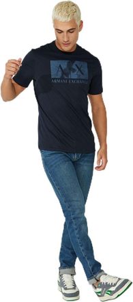 A|X Armani Exchange Herren 5 Pocket Slim Denim Jeans, Mittlere Waschung, leichte N&auml;hte, Stretch-Baumwolle, 52 Kurz