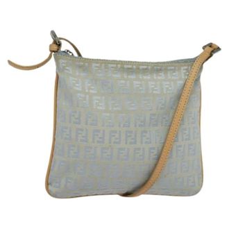 Fendi Sac &agrave; bandouli&egrave;re en toile Zucchino Pre-owned - Femme - Pre-owned - Bleu - Taille: ONE Size