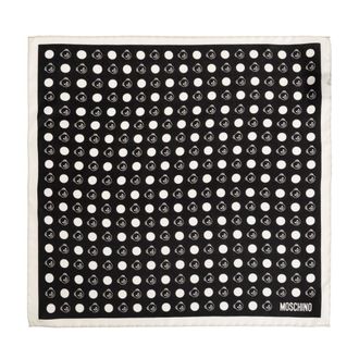 Moschino Homme, Accessoires, Noir, Taille: ONE Size Pochette de Costume en Soie