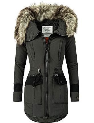 Khujo YM-Retro Bugs Manteau dhiver, pour femme, 4 couleurs, disponible de taille S à XXL, Noir018, S