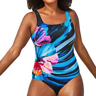 Generic Maillot De Bain Femme 1 Piece Amincissante Slim Maillot De Bain 1 Pi&egrave;ce pour Femme Bretelles Ajustables Absorbant Confortable Et Discret Maillot De Ba