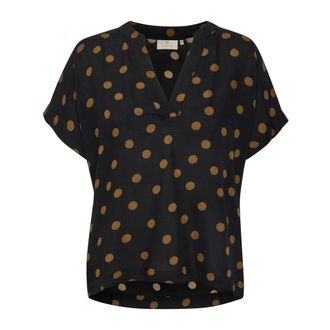 Kaffe Mustang Dot Bluse Top & T-Shirt - - Blouses & Shirts - Damen - Schwarzk - XS