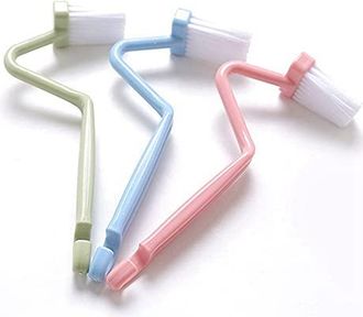 Generic QANYEGN Brosse Toilettes avec Nettoyeur de Bord, Brosse Toilette Rebord de Nettoyage Courb&eacute;, Nettoyeur de Bord de WC avec Poils Forts pour Nettoyer To