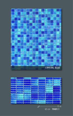 friedola Bodenbelag Sympa Nova Premium Weichschaum Badematte Matte Crystal Blue 65 breit Meterware