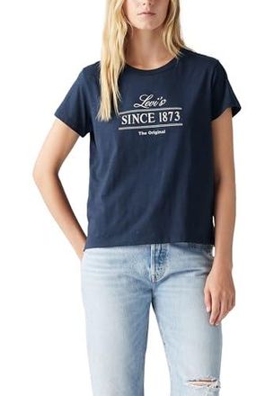 Levi's Femme T-Shirt Graphique Boxy Navy Blazer Blue XS
