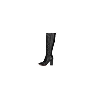 Notre-V Hohe Schwarze Lederstiefel - - Shoes - Damen - Schwarzk - 37 EU