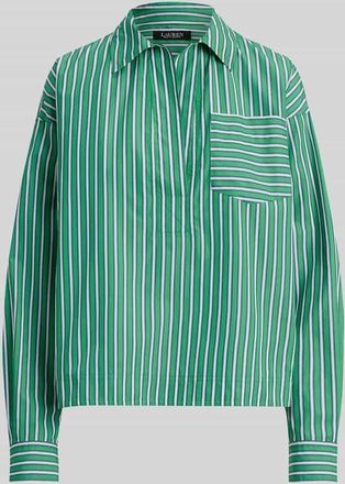 Lauren Ralph Lauren Regular Fit Hemdbluse aus reiner Baumwolle